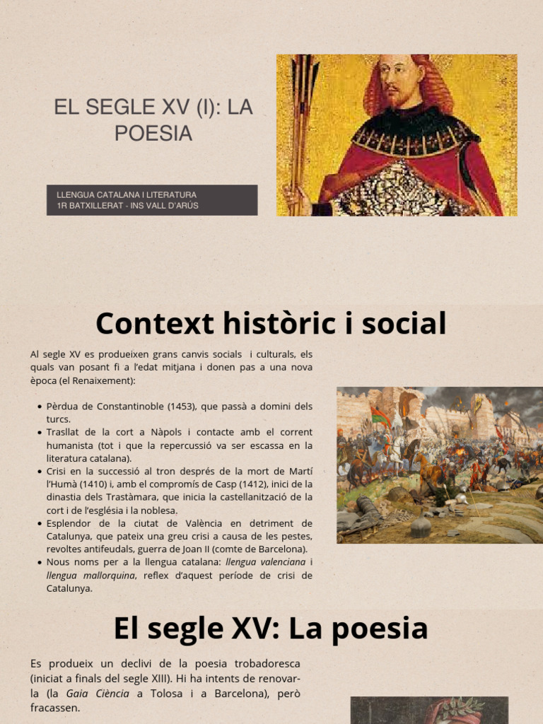 El Segle XV (I) La Poesia | PDF