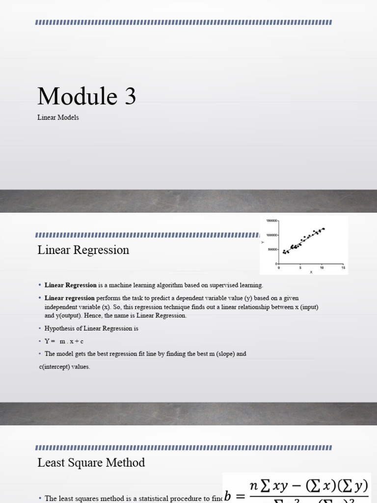 Module 3 | PDF | Regression Analysis | Least Squares