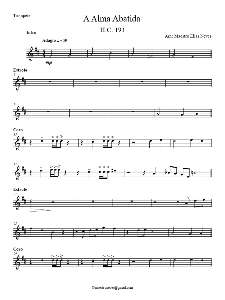 A Alma Abatida - Trompete | PDF | Alphabet latin | Phonétique