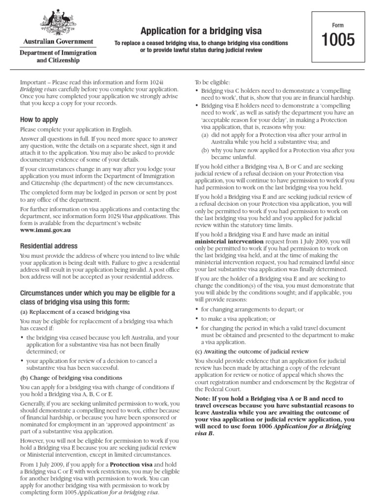 Form 1005 | PDF | Travel Visa | Government