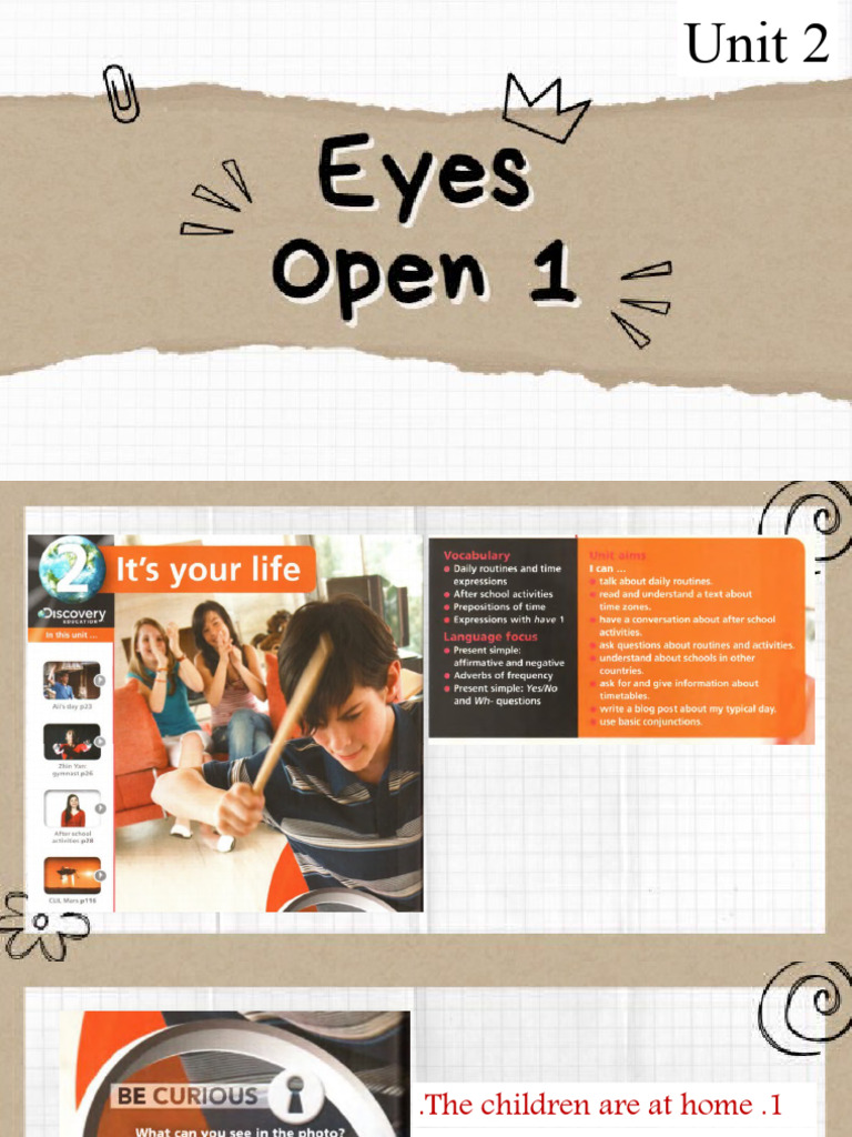Eyes Open 1 Unit 2 | PDF | Linguistics