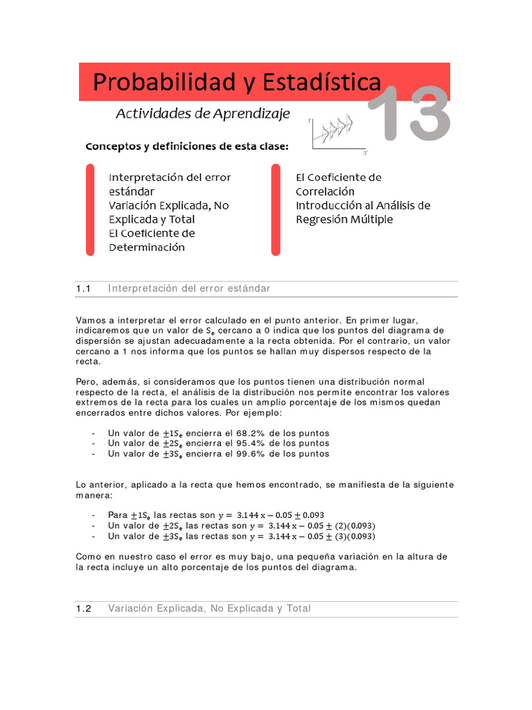 12 t-Material de la Clase 15 Regresión y Correlación 2da parte | PDF | Regresión lineal ...