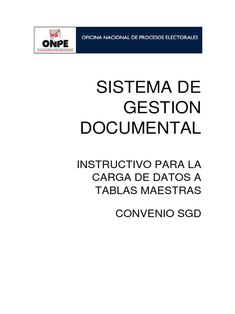 04 - Instructivo para La Carga de Datos A Tablas Maestras | PDF | SQL | Gestión de registros