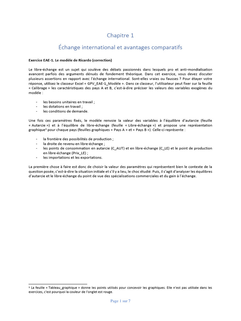 Correction Simulation Ricardo | PDF