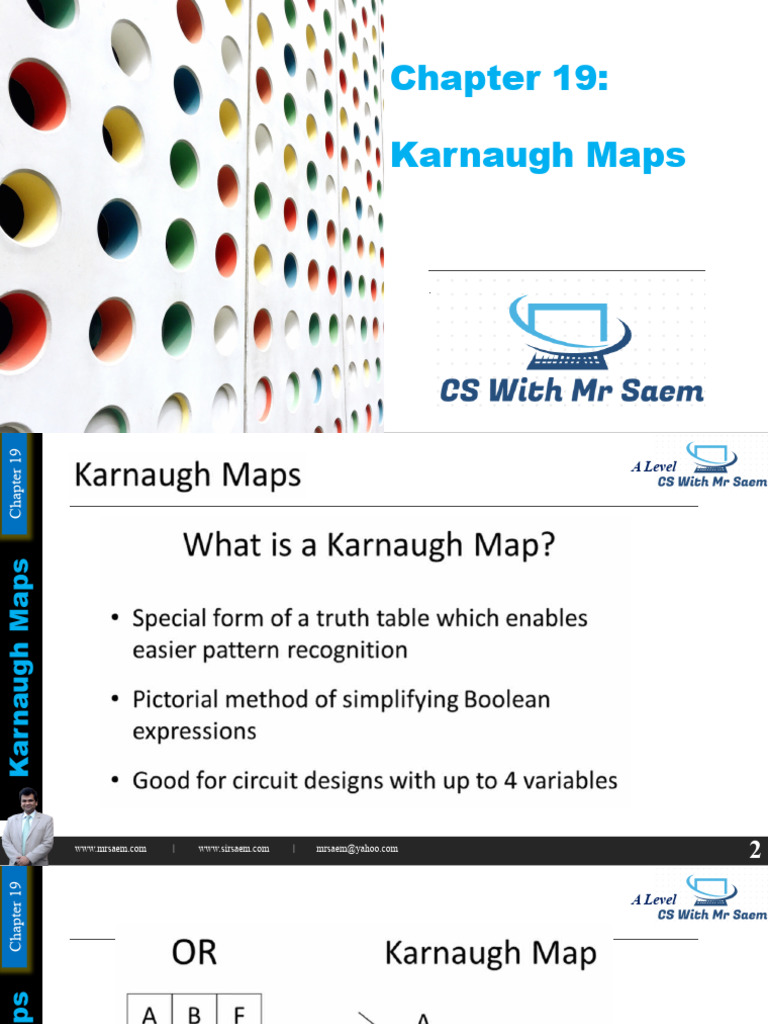 Karnaugh Maps | PDF | Teaching Mathematics | Boolean Algebra
