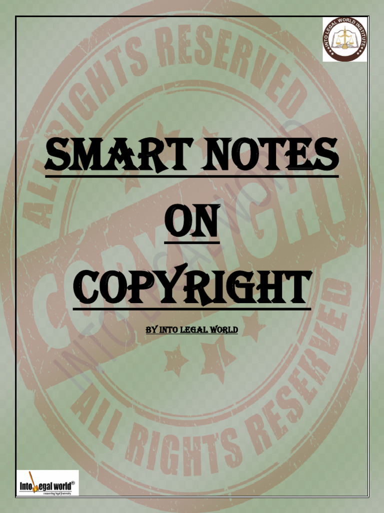Smart Notes On Copyright and Registration 1706613109 | PDF | Copyright ...