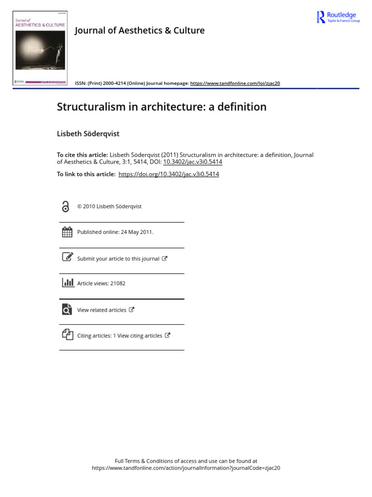 Defining Structuralism in Architecture | PDF