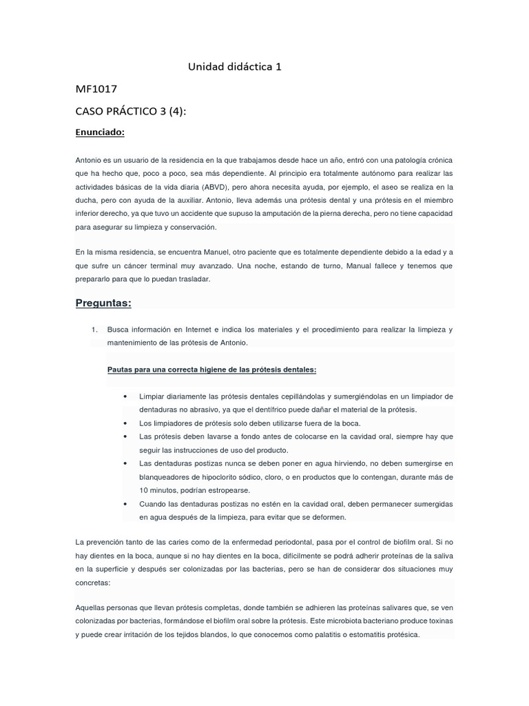 MF1017 3 | PDF | Dentadura postiza | Higiene