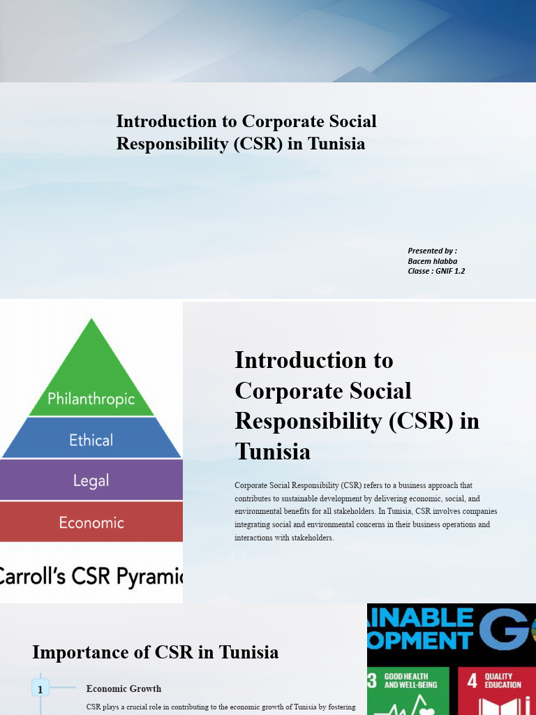 CSR Initiatives and Impact in Tunisia | PDF | Corporate Social ...