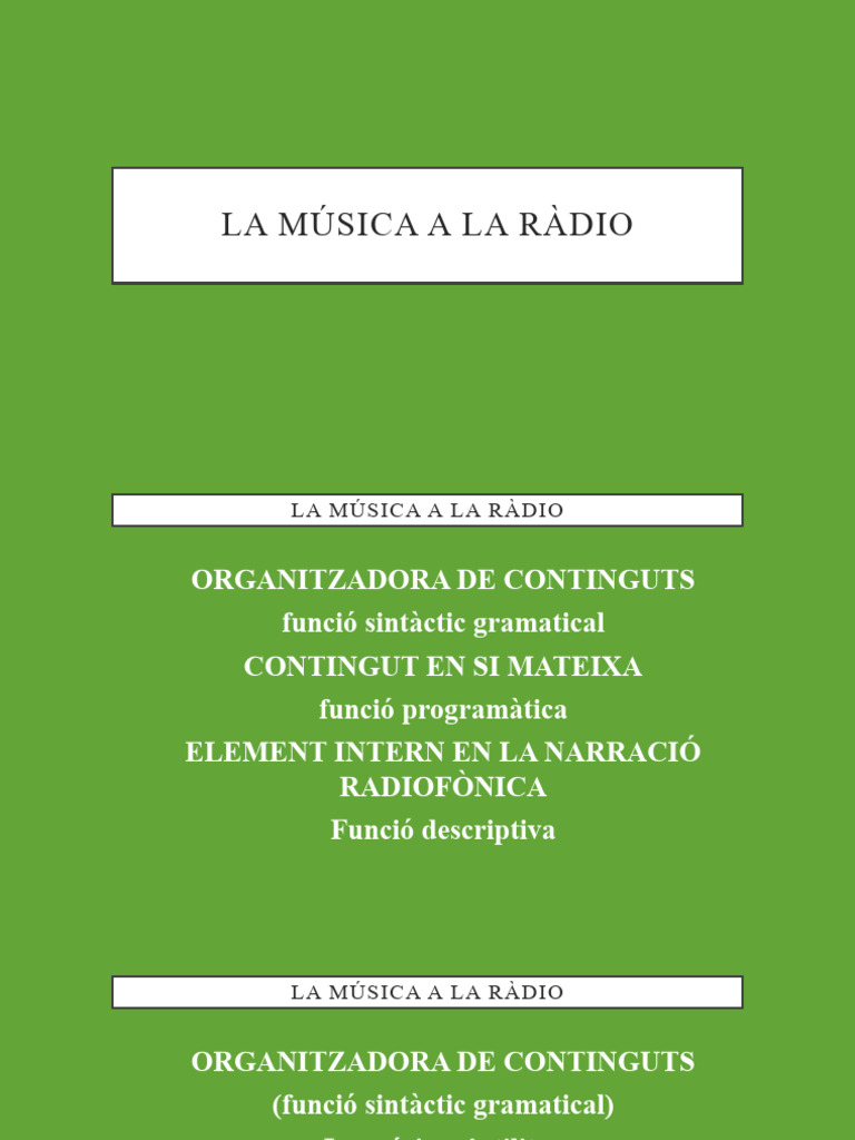 LA MUÌ SICA A LA RAÌ DIO Copia 2 | PDF