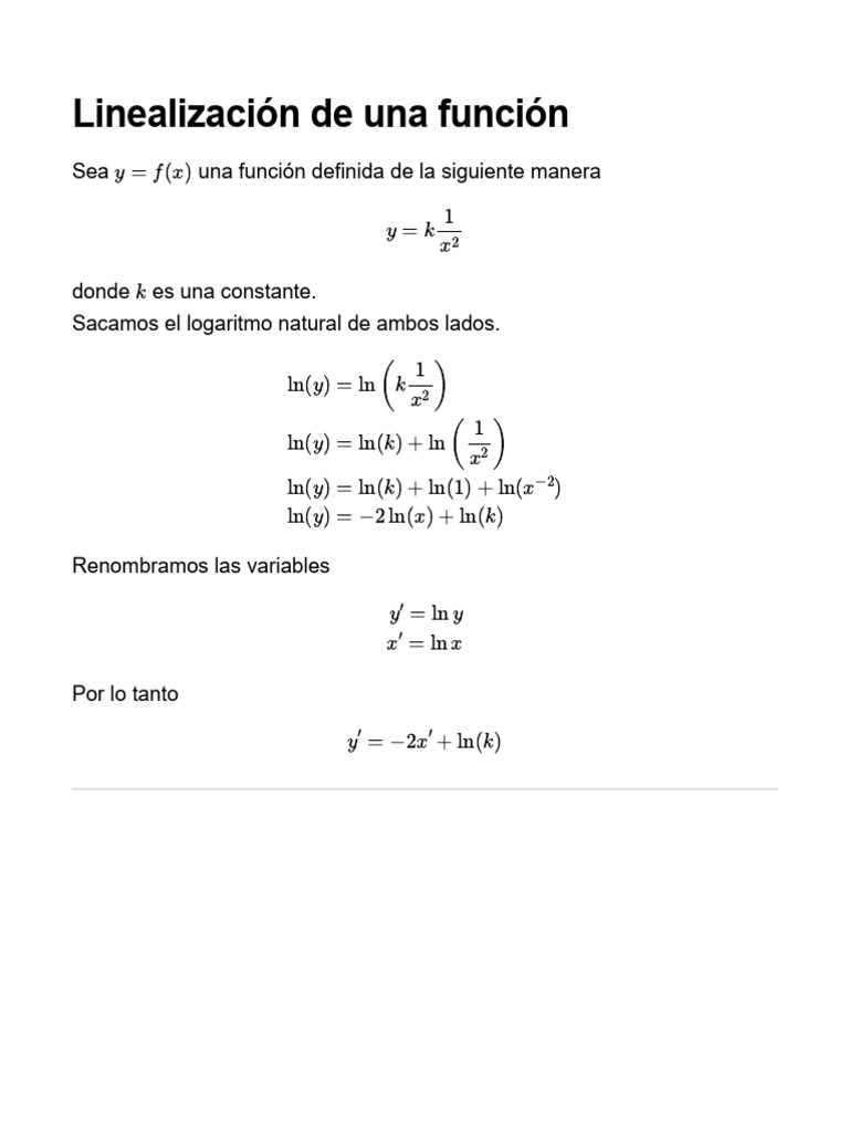 Linealización de Una Función | PDF