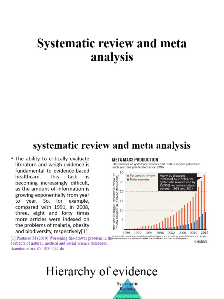 Systematic Review and Meta Analysis | PDF | Systematic Review | Meta ...