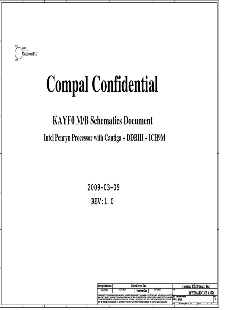Compal La-5021p r1.0 Schematics | PDF | Computer Hardware | Physical Layer Protocols