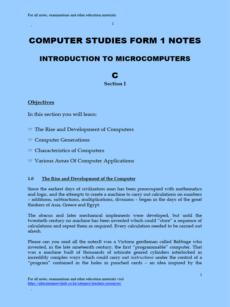 Computer Notes | PDF