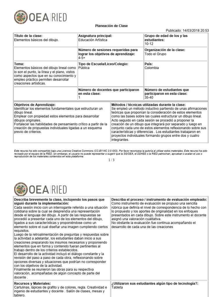 Elementos Básicos Del Dibujo 6° | PDF