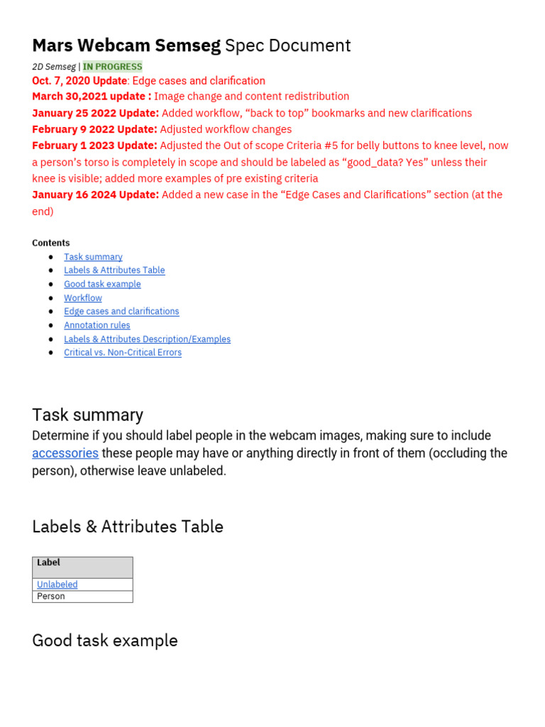 (External) Mars Semseg Spec Document - 2.1 | PDF | Annotation