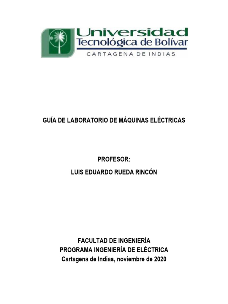 Guia de Laboratorio de Maquinas Electricas | PDF