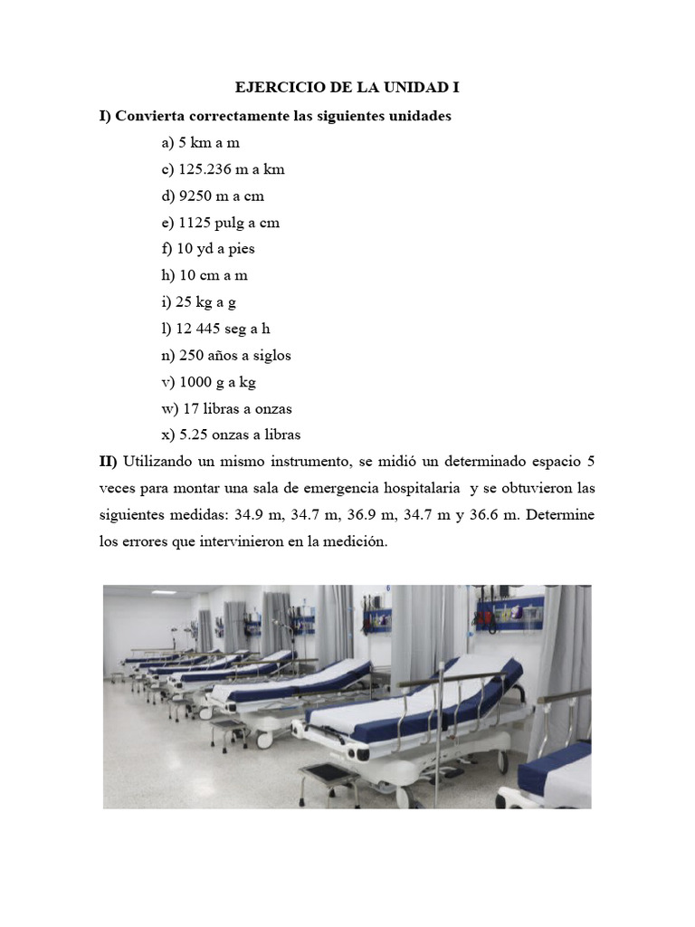 Ejercicio Unidad I Enf A | PDF