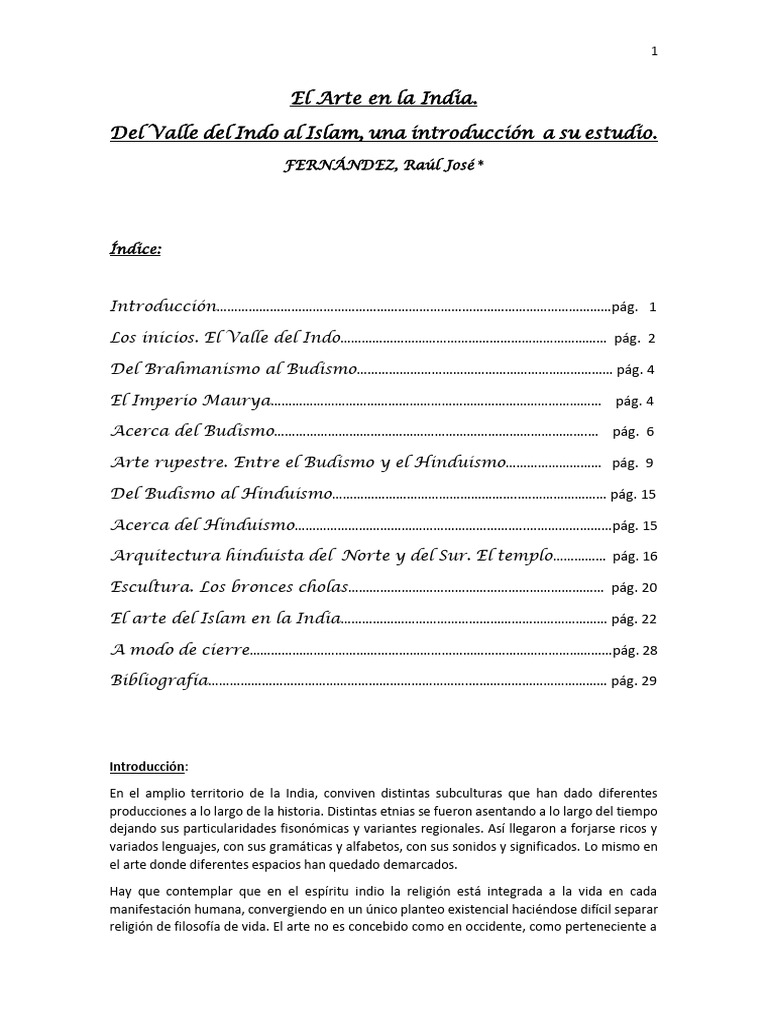 El Arte en La India Del Valle Del Indo A | PDF | Vedas