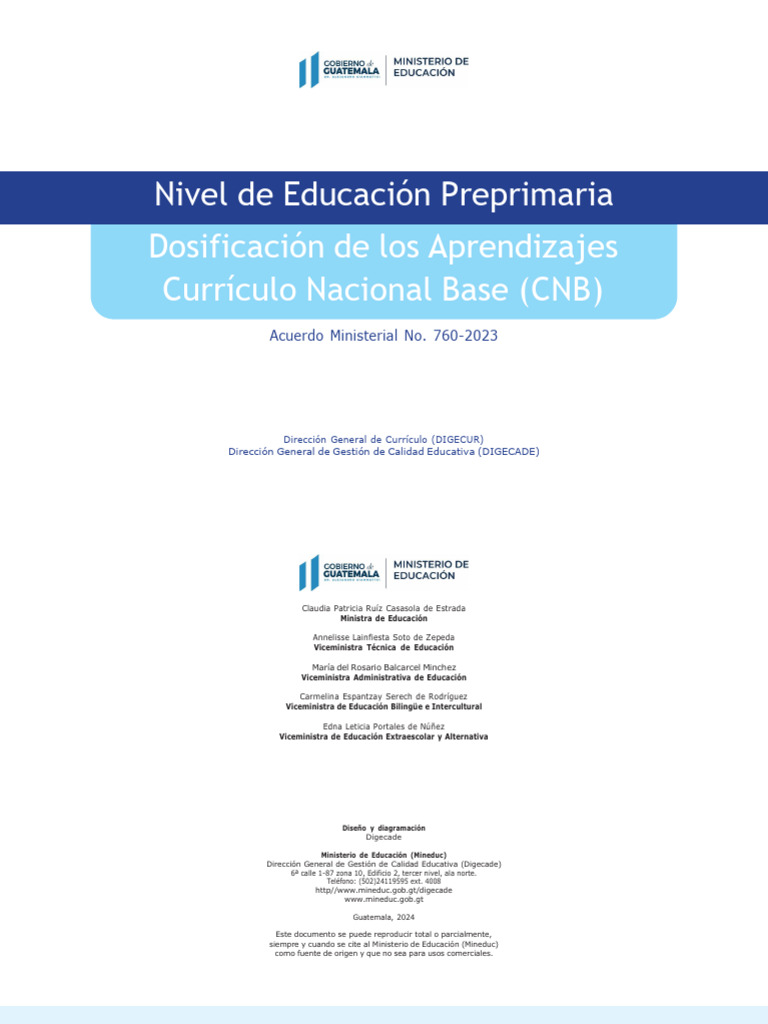 U1 Dosificación de Los Aprendizajes P2 Preprimaria | PDF
