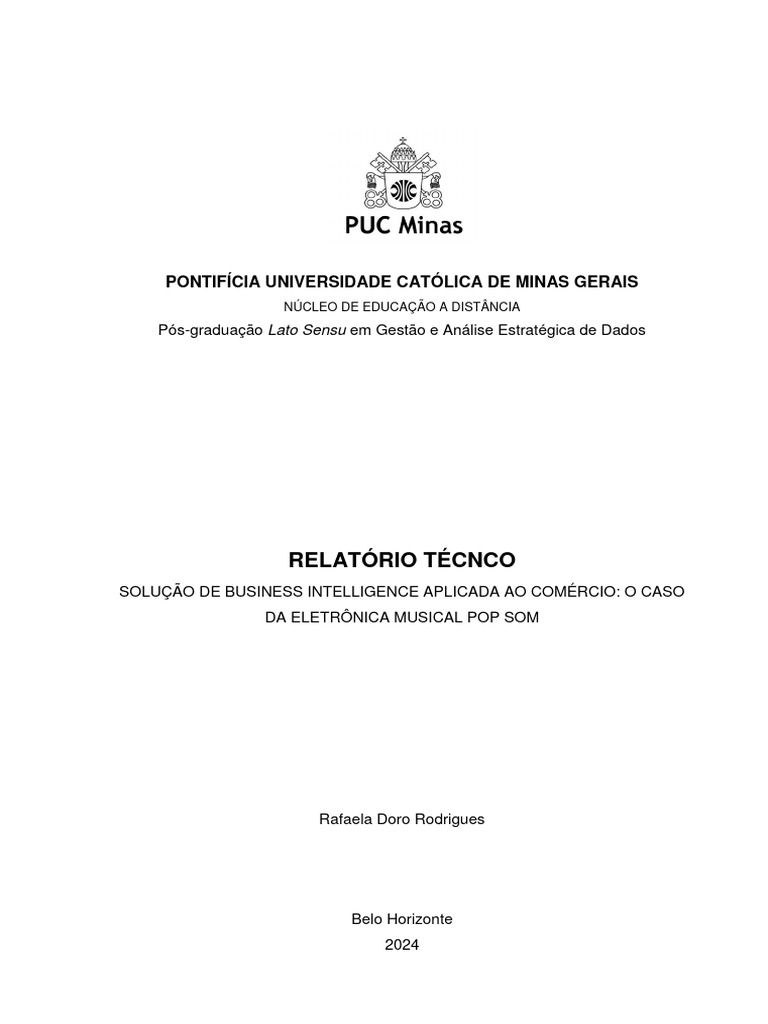 Business Intelligence para Eletrônica Pop Som | PDF