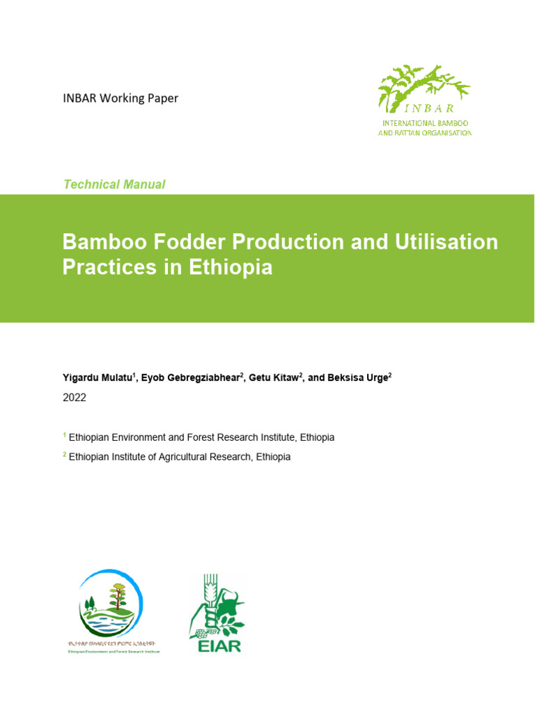 2022 Bamboo Fodder Production and Utilisation Practices in Ethiopia ...