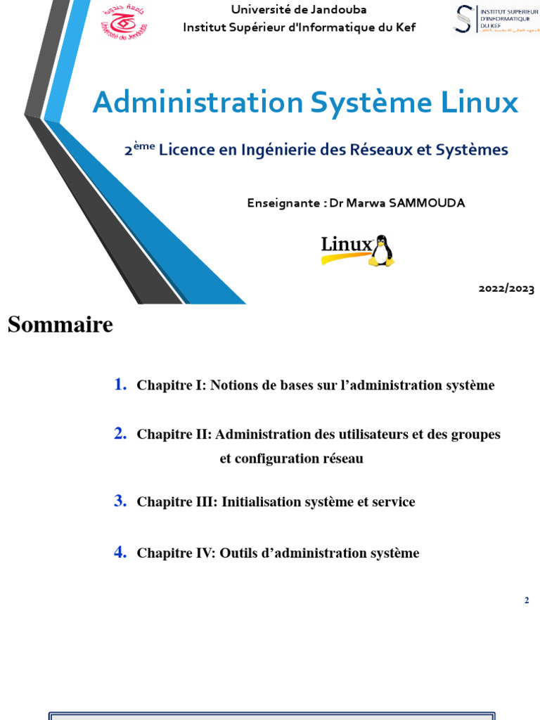 CH2 Administration Systéme UNIX Cours | PDF