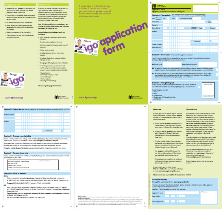 Igo TFGM Application Form Travelshop | PDF