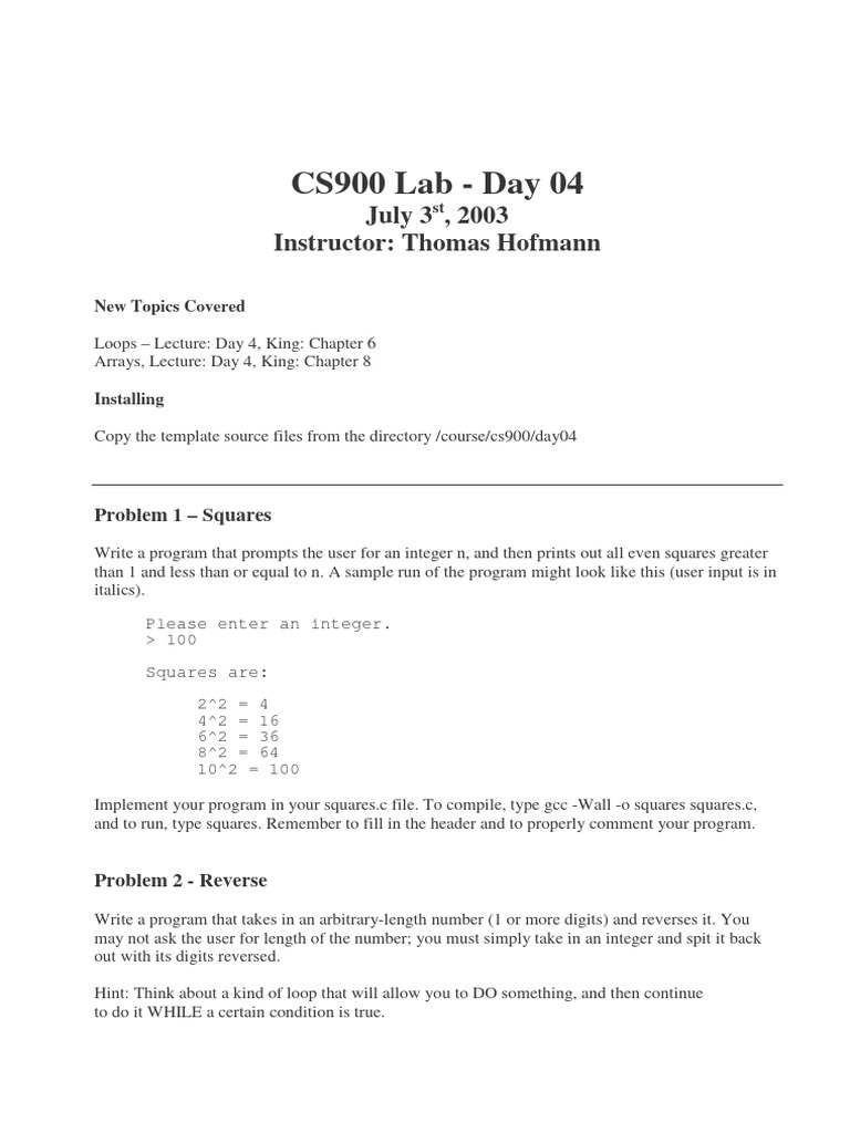 Lab 04 Pdf Computer Science Software Development 