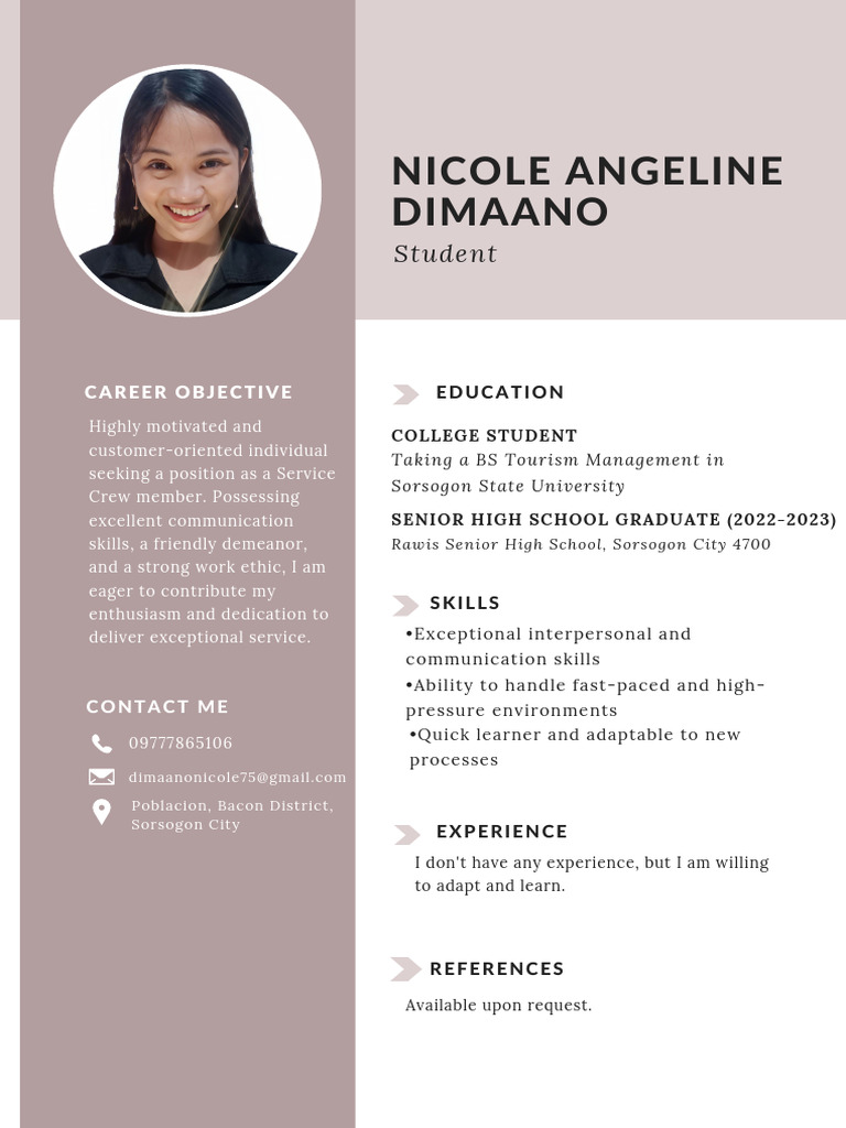 White Simple Student CV Resume - 20230816 - 161531 - 0000 | PDF