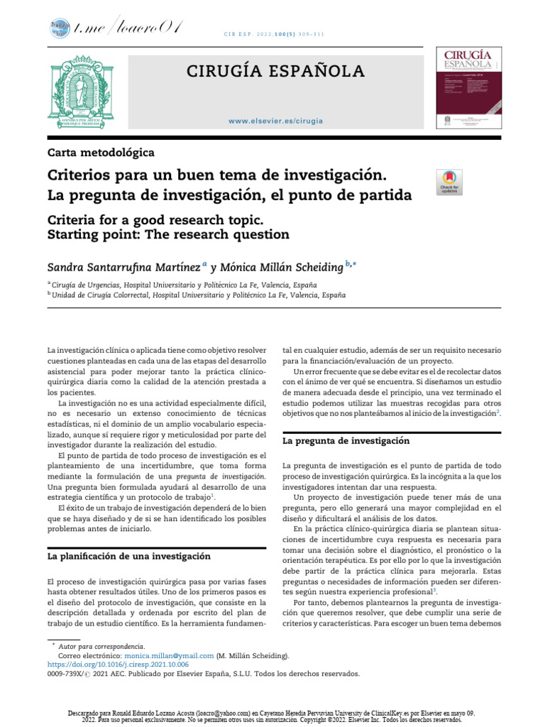 Criterio Buen Tema Investigacion | PDF | Science | Cognición