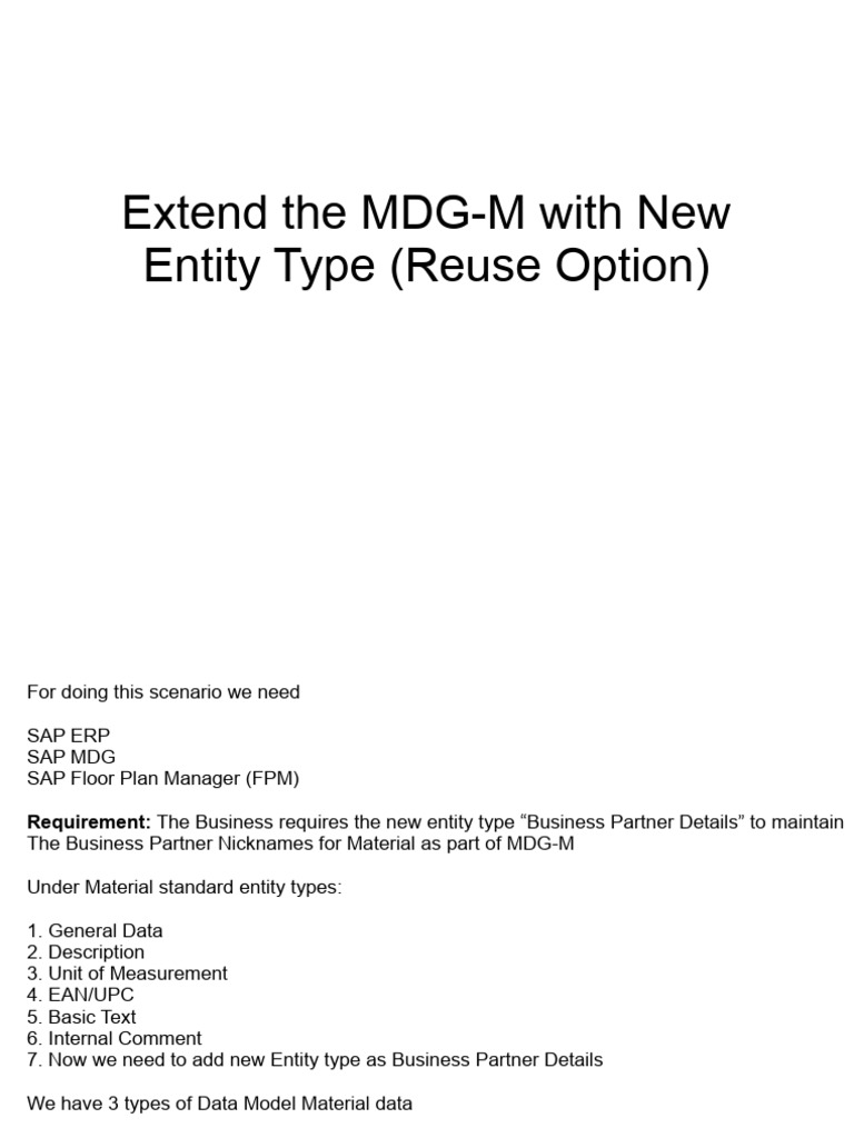 Extend MDG-M with Business Partner Details | PDF | Data Model | Icon ...