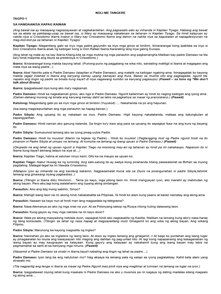 Noli Me Tangere New Revise Iskrip | PDF