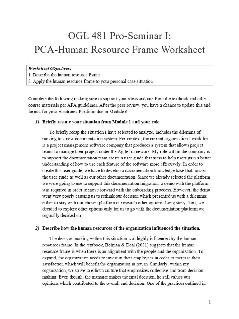 Human Resources Frame | PDF