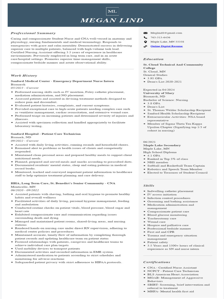 Megan Lind Resume 2024 | PDF | Sales | Merchandising