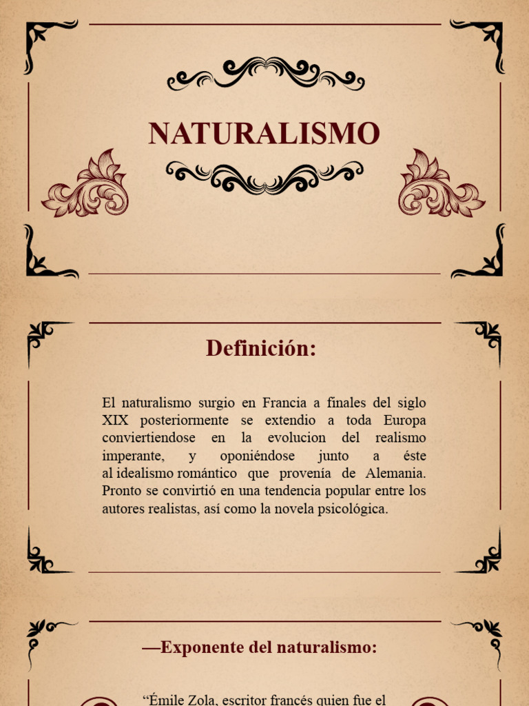 Características y exponentes del naturalismo | PDF