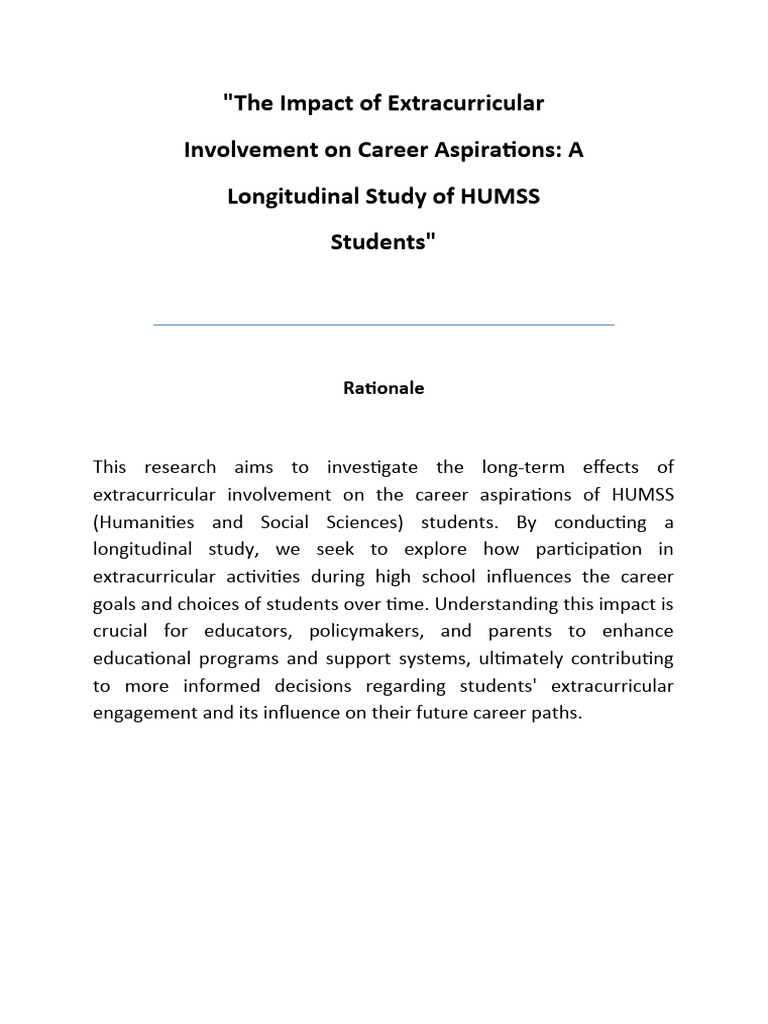 The Impact of Extracurricular PR1 | PDF | Social Sciences | Behavioural Sciences