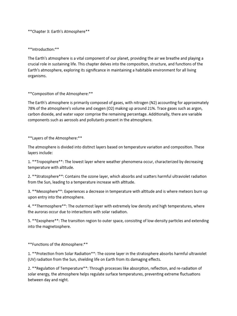Lecture 03 The Earth Earths Atmosphere Pdf Atmosphere Of Earth Atmosphere