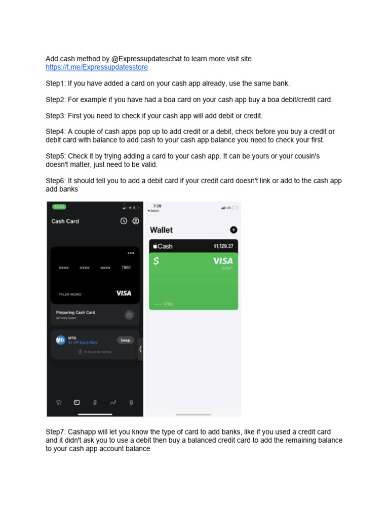 Add Cash Method | PDF