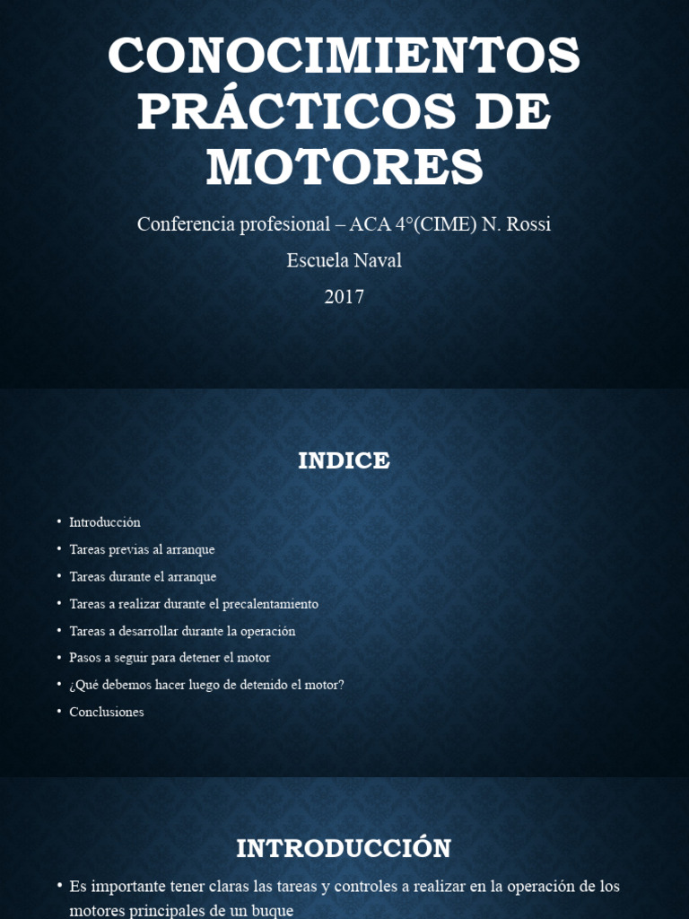 Presentacion Profesional - Conocimientos Practicos de Motores | PDF | Presión | Motores