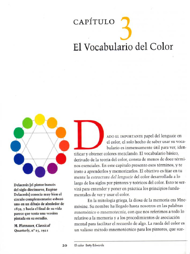 El Vocabulario Del Color | PDF