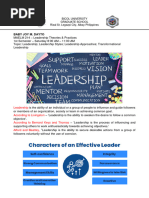 Leadership Styles Handout | PDF | Leadership | Incentive