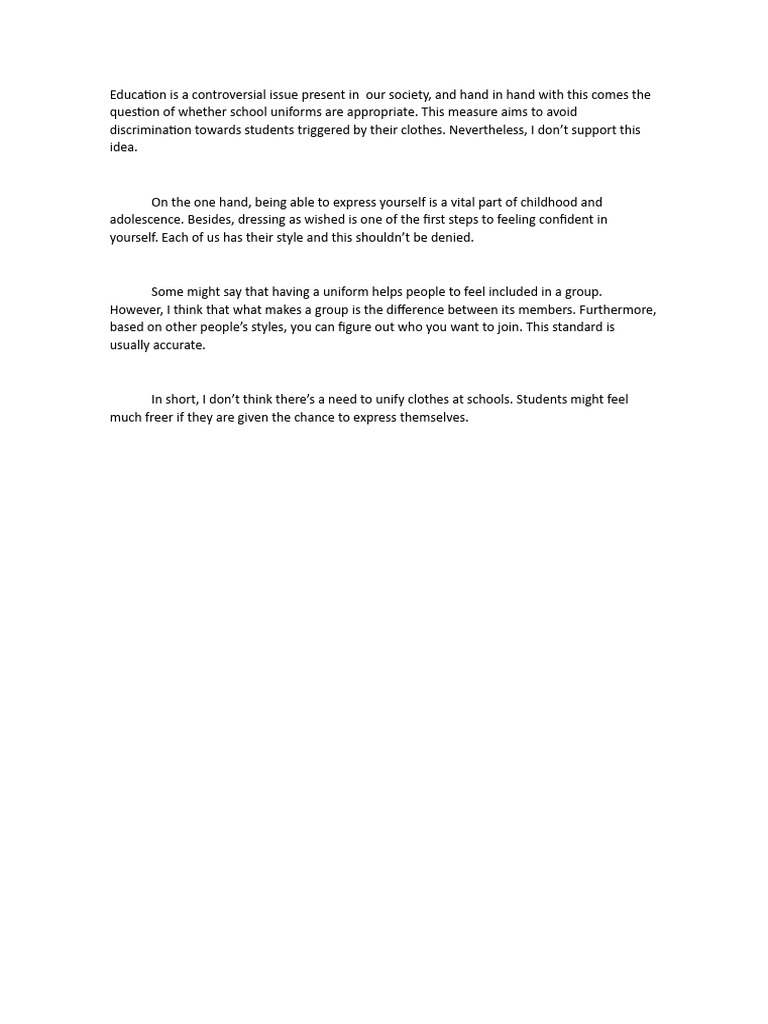 Writing Uniforms | PDF