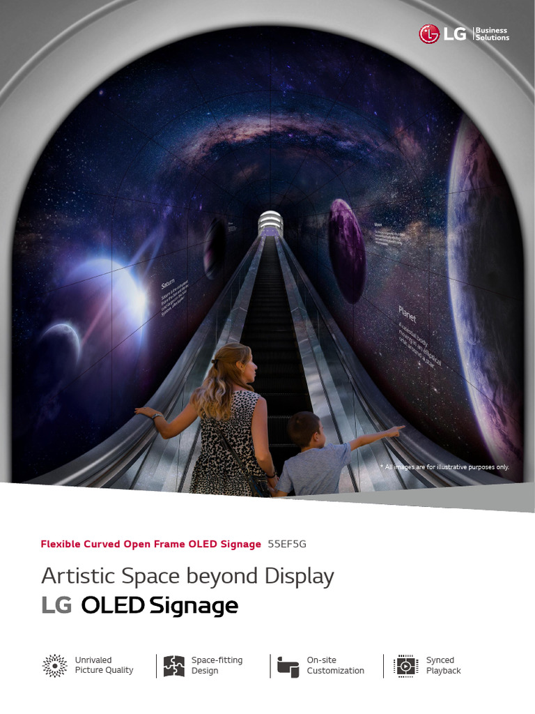 55EF5G - Datasheet (Low) - LG OLED Signage - 201125 | PDF | Oled | Liquid Crystal Display
