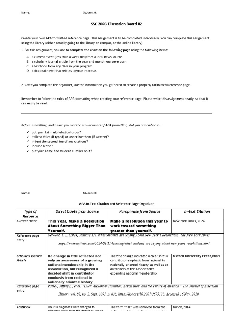 Week 6 Fed Gov Review Chart | PDF | Apa Style | Citation