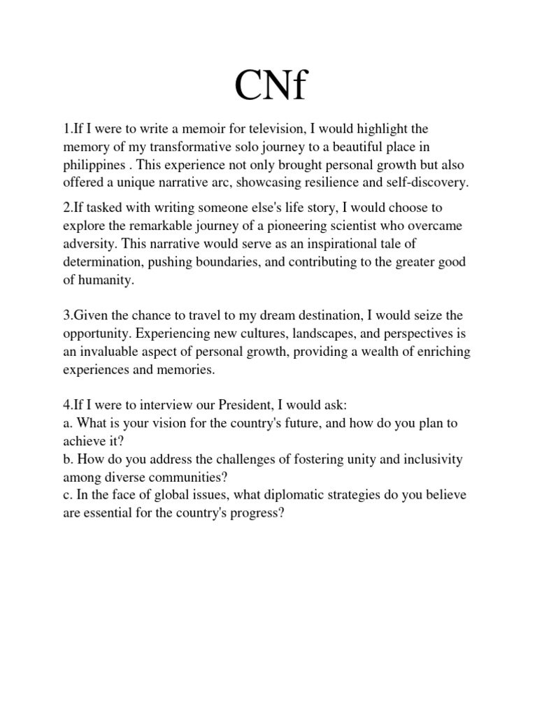 CNF, Diass, Philo | PDF