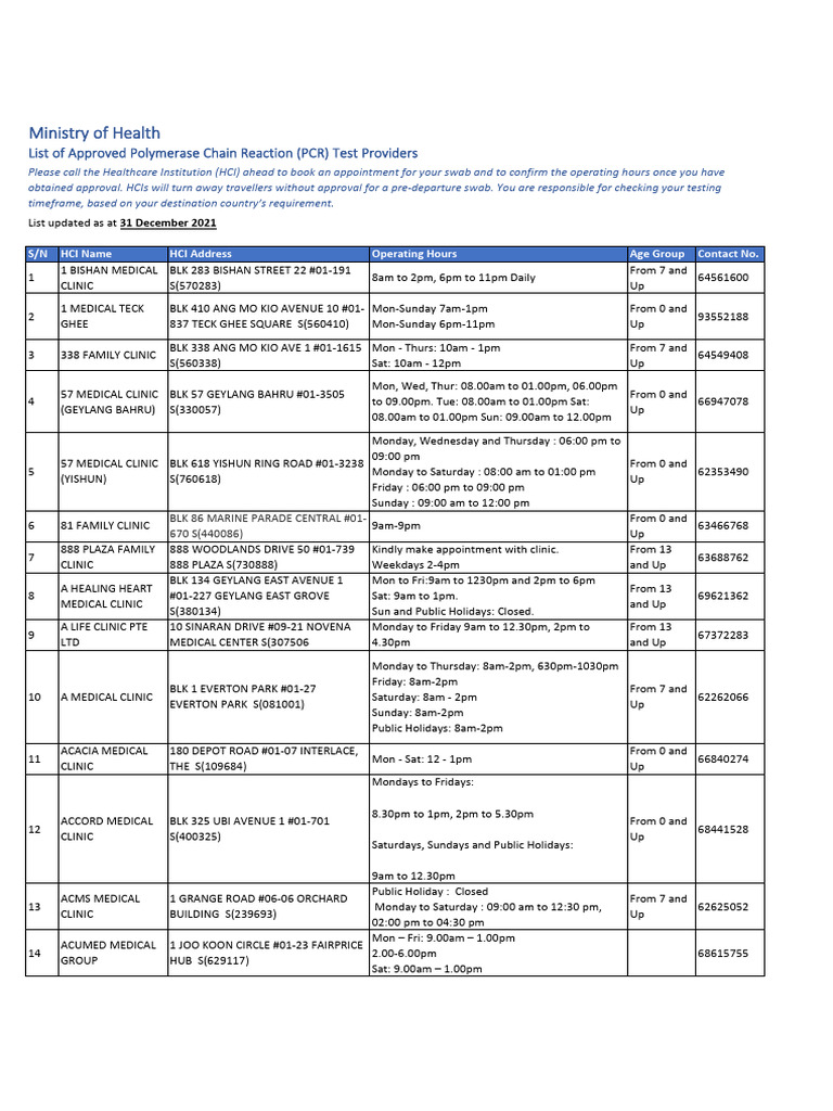 Approved Covid 19 Onsite PCR Swab Provider | PDF