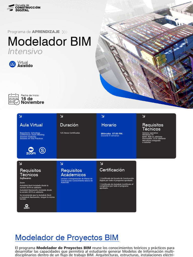 Modelador Bim Intensivo | PDF | Autodesk Revit | Ingeniería de software