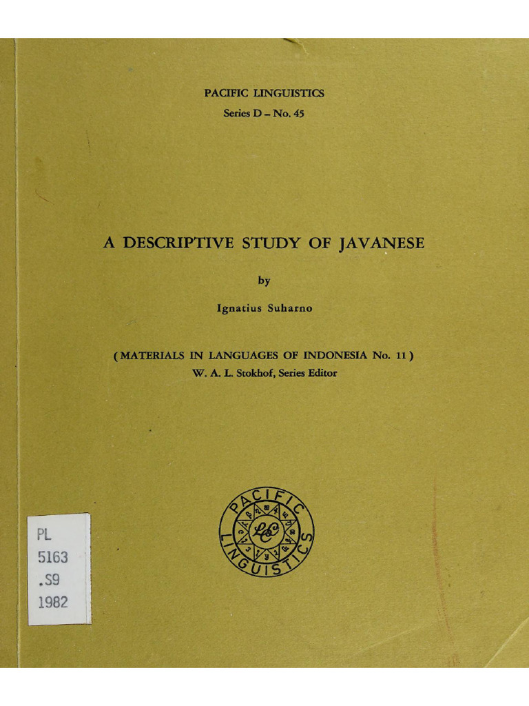 A Descriptive Study of Javanese - Ignatius Suharno | PDF