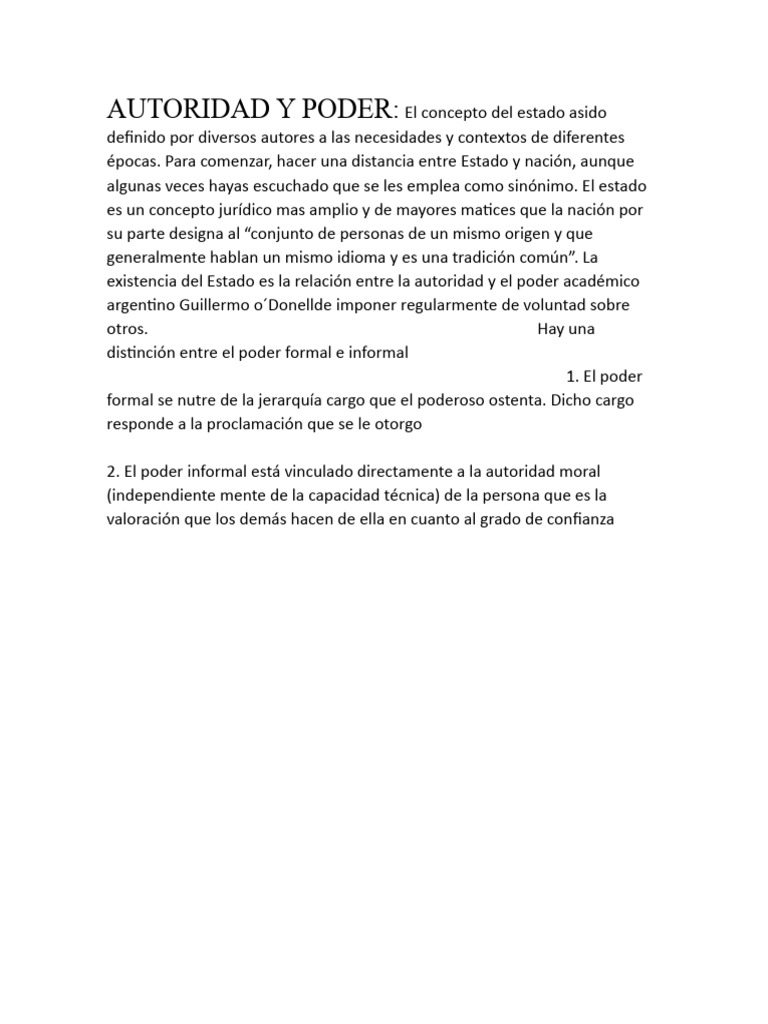 Autoridad y Poder | PDF